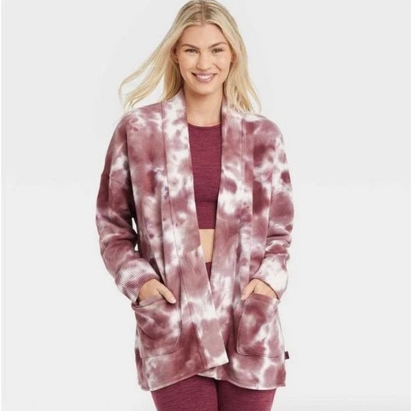 JoyLab | Sweaters | Joy Lab Tiedye French Terry Open Front Cardigan ...